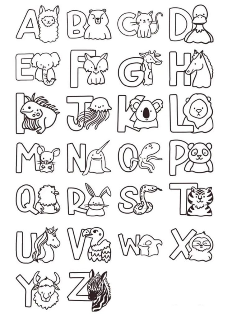 Descubre el Abecedario de Animales para Imprimir y Colorear